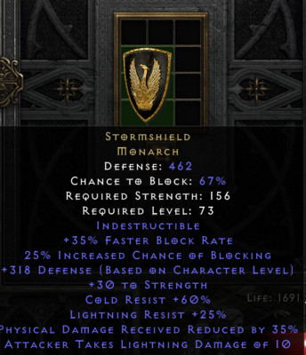 Stormshield Monarch - Diablo 2 D2R 👍Ladder/Non-Ladder👍 Softcore PC/PS ...