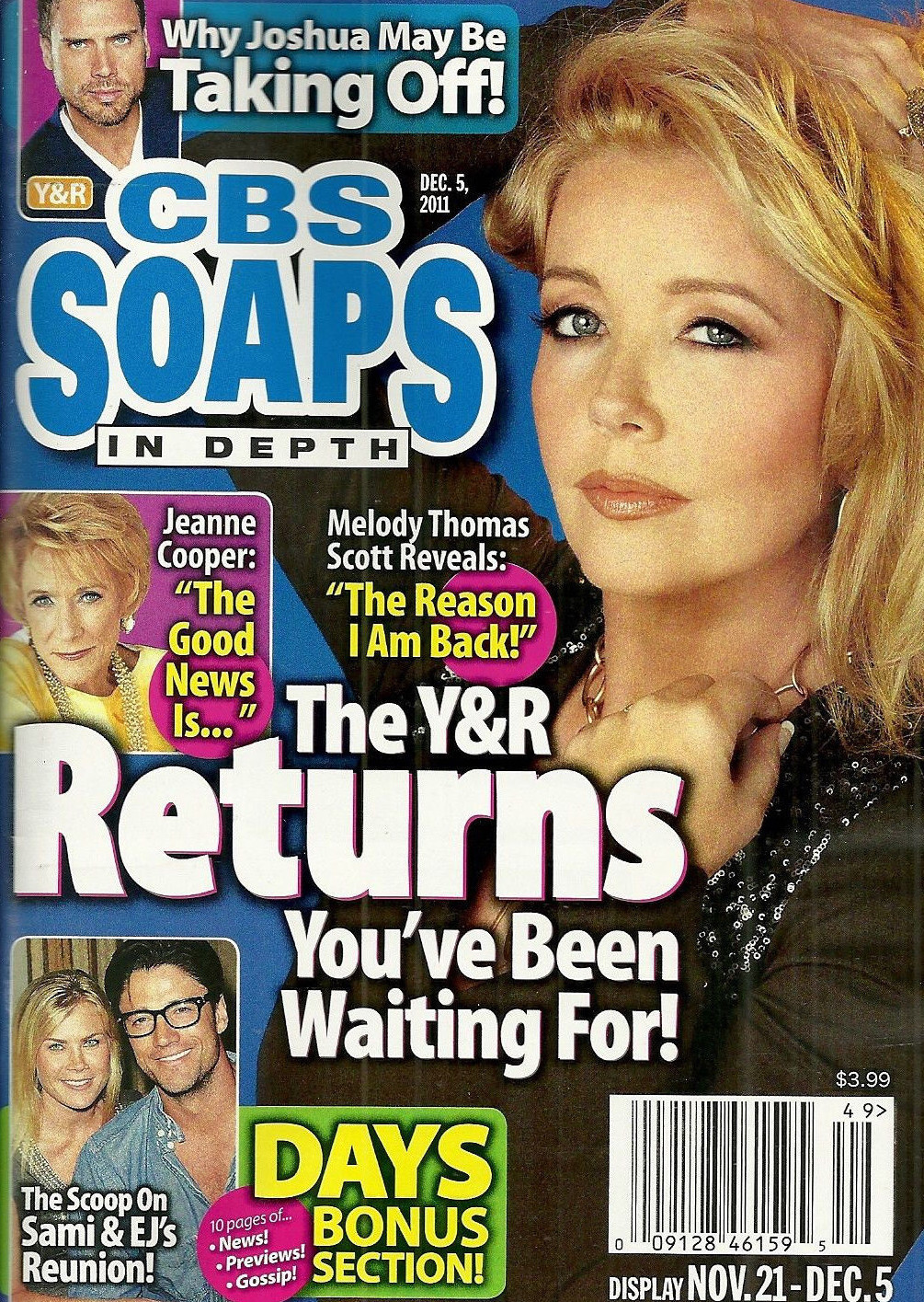 CBS SOAPS IN DEPTH Melody Thomas Scott Bryton James Hunter Tylo Galen ...