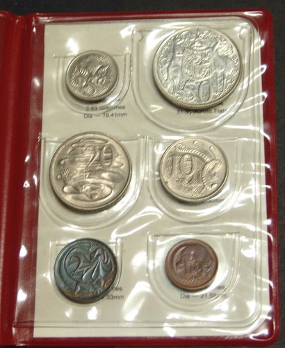 1968 Australian coin set in red wallet. Please read seller description ...