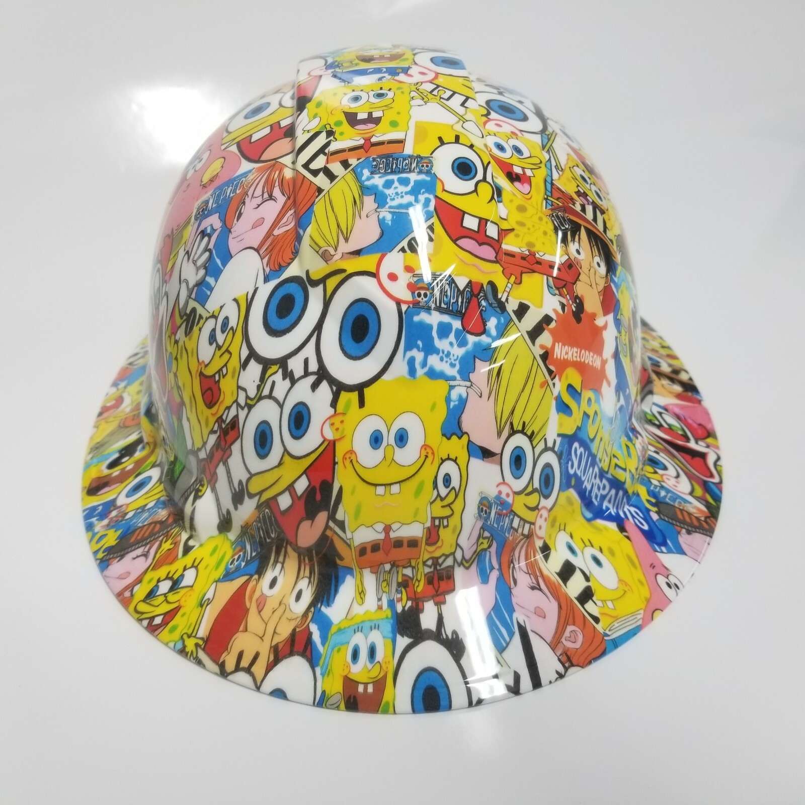 FULL BRIM Hard Hat custom hydro dipped SPONGEBOB SQUARE PANTS SUPER ...