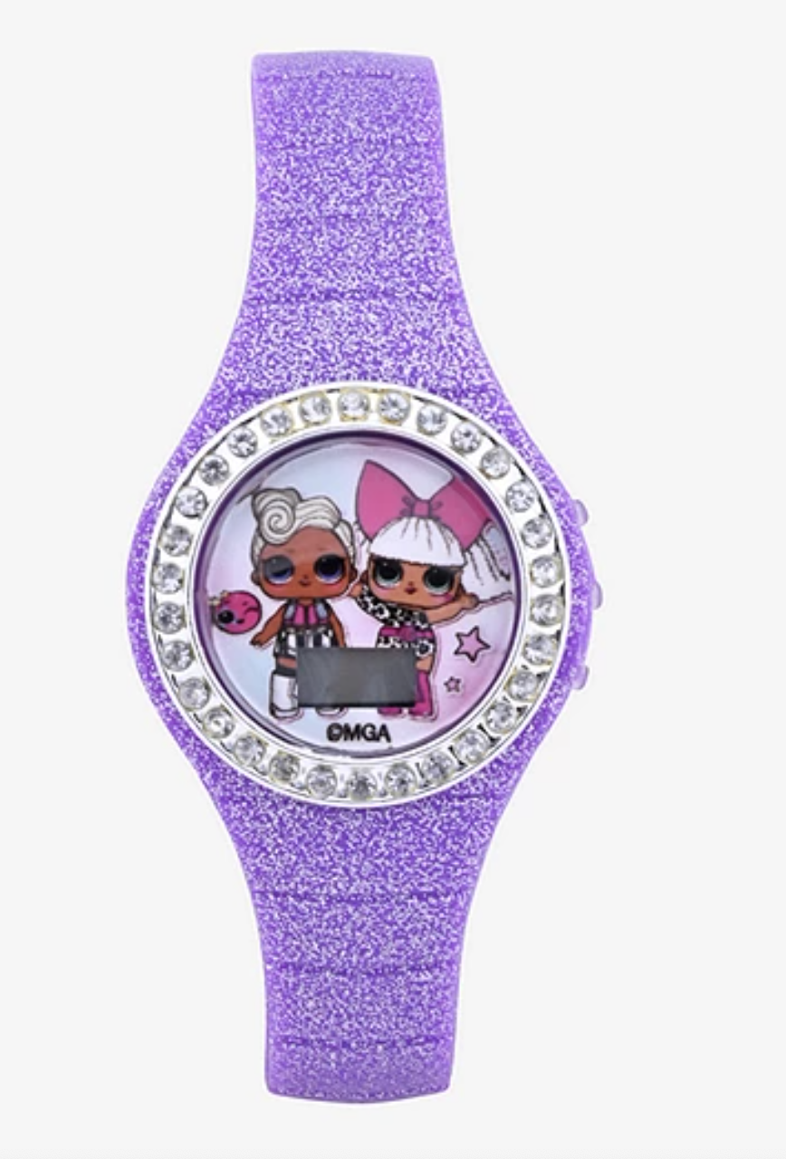Accutime Kids Digital Quartz Plastic Violet Watch LOL40099AZ | eBay