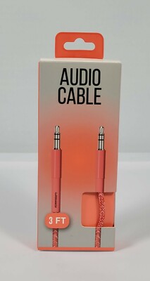 Luxshare Audio Cable, 3ft. Heavy Duty Braided Cable, (AUX3BR001) Brand ...