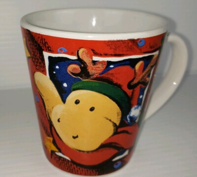 Santa Claus Christmas Holiday Reindeer Coffee Mug RUDOLPH VIXEN PRANCER ...