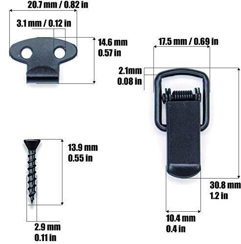 12 Pack Spring Loaded Buckle Latch Toggle Hasp Lock for Wooden Case ...