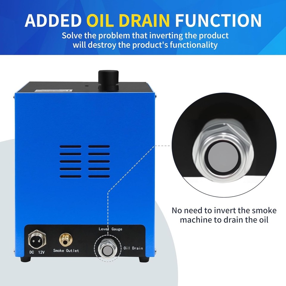 EVAP Smoke Machine Built-in Air Pump, 12V DC Car Smoke Leak Vacuum Pipe ...