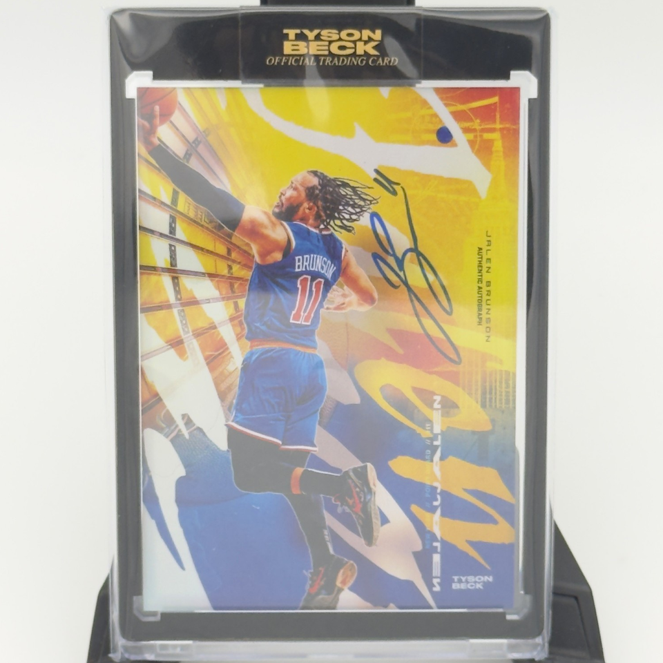 Jalen Brunson x Tyson Beck CHASE Auto /25 New York Knicks Limited IN ...