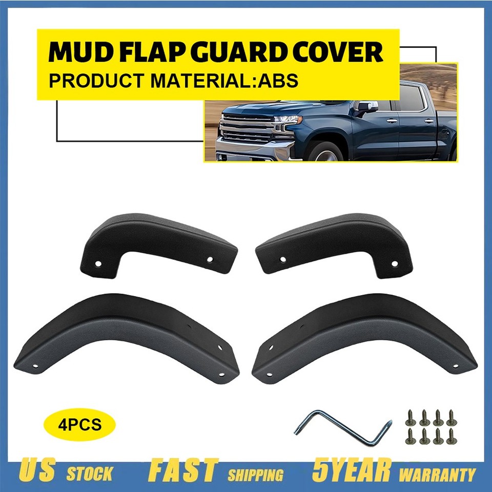 Front Rear Splash Mud Flap Guard Delete Cover Fit 2019-24 Chevy ...