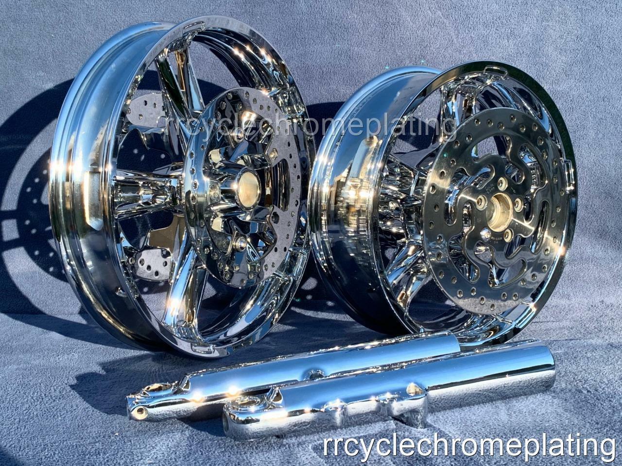 Harley Chrome 14-19 Enforcer Wheels W/ Rotor Legs Street Glide Exchange ...