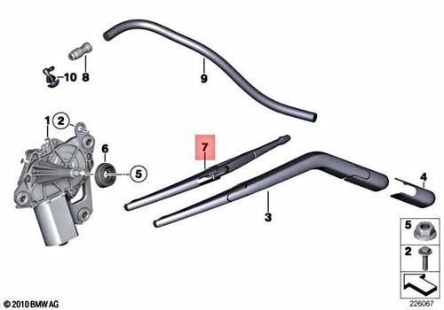 Genuine Mini Cooper Set of 2 Rear Windshield Wiper Blade 61620036625 | eBay