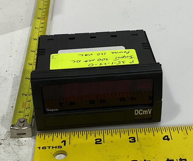 SIMPSON F35-1-24-0 FALCON F35 SERIES DIGITAL PANEL METER INPUT 200 AMP ...