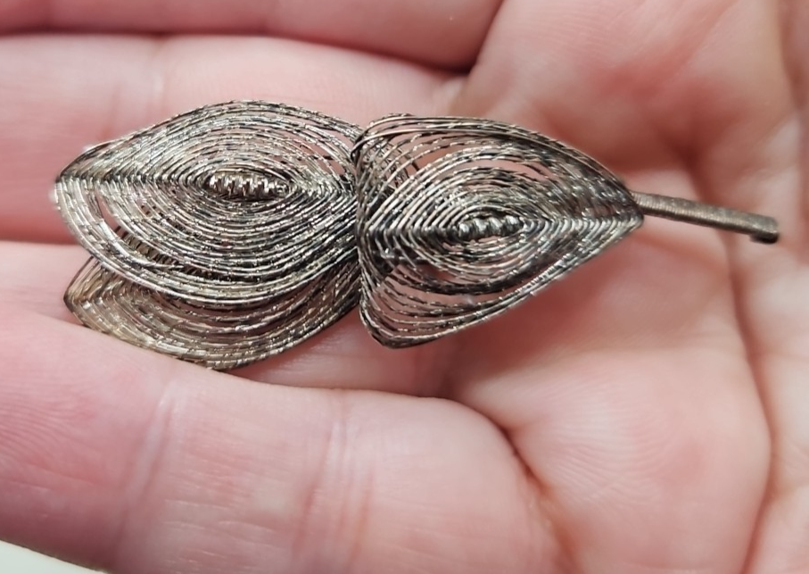 Vintage Spun Silver Leaf Leaves Filigree Brooch Lapel Pin Autumn Fall Wire Work | eBay