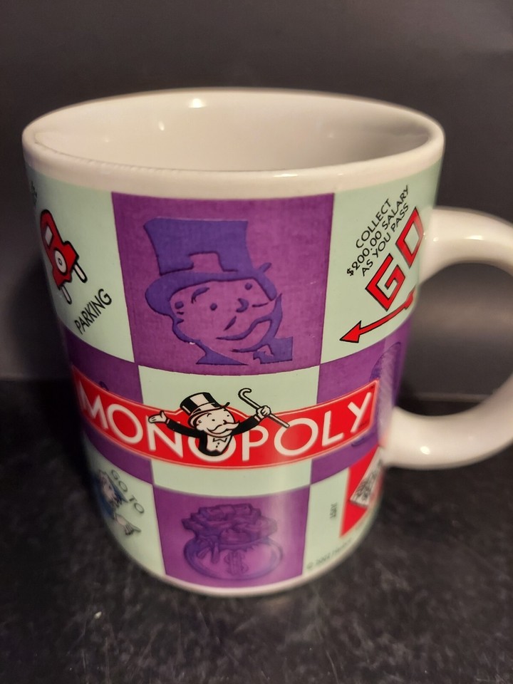 Monopoly Hasbro Mug 2002 Game Board Coffee Tea Cup Sherwood Brands ...