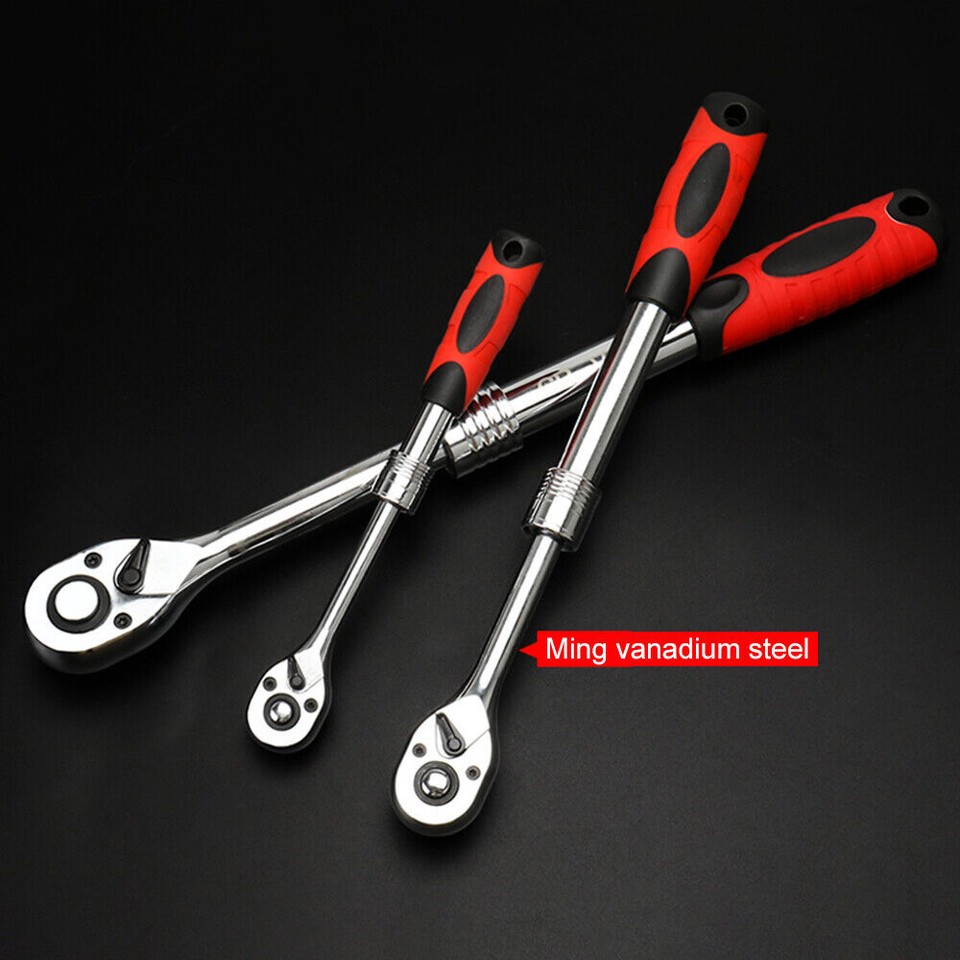 1/4" 3/8'' 1/2'' Extendable Flex Head Socket Ratchet Wrench Ratchet ...