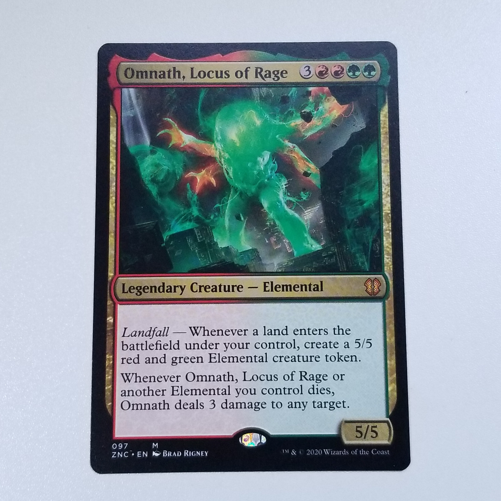 MTG Omnath, Locus of Rage Commander: Zendikar Rising 097 Regular Mythic ...