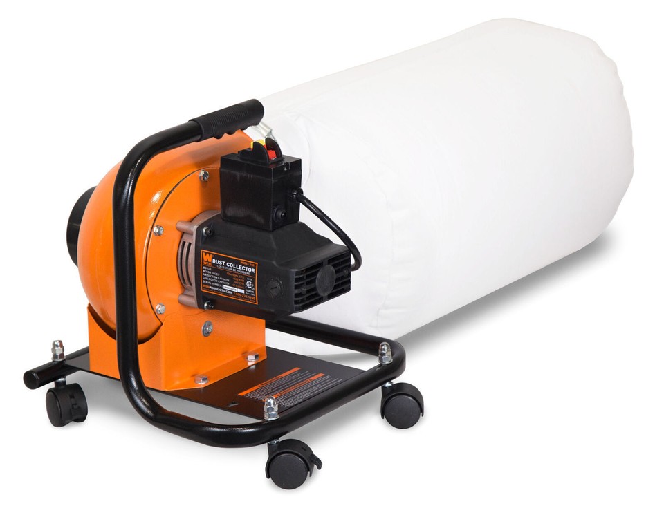 5.7-Amp 660 CFM Rolling Dust Collector with 12-Gallon Bag Dustbuster ...