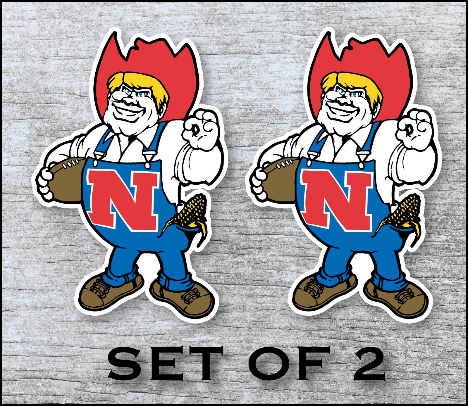 Nebraska Huskers Sticker Decal Vinyl SET OF 2 Cornhole Truck Car | eBay