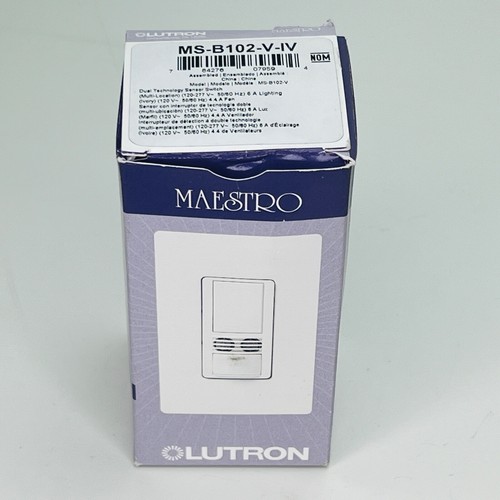 Lutron Maestro MS-B102-V-IV Dual Tech Sensor switch - Ivory - NEW | eBay