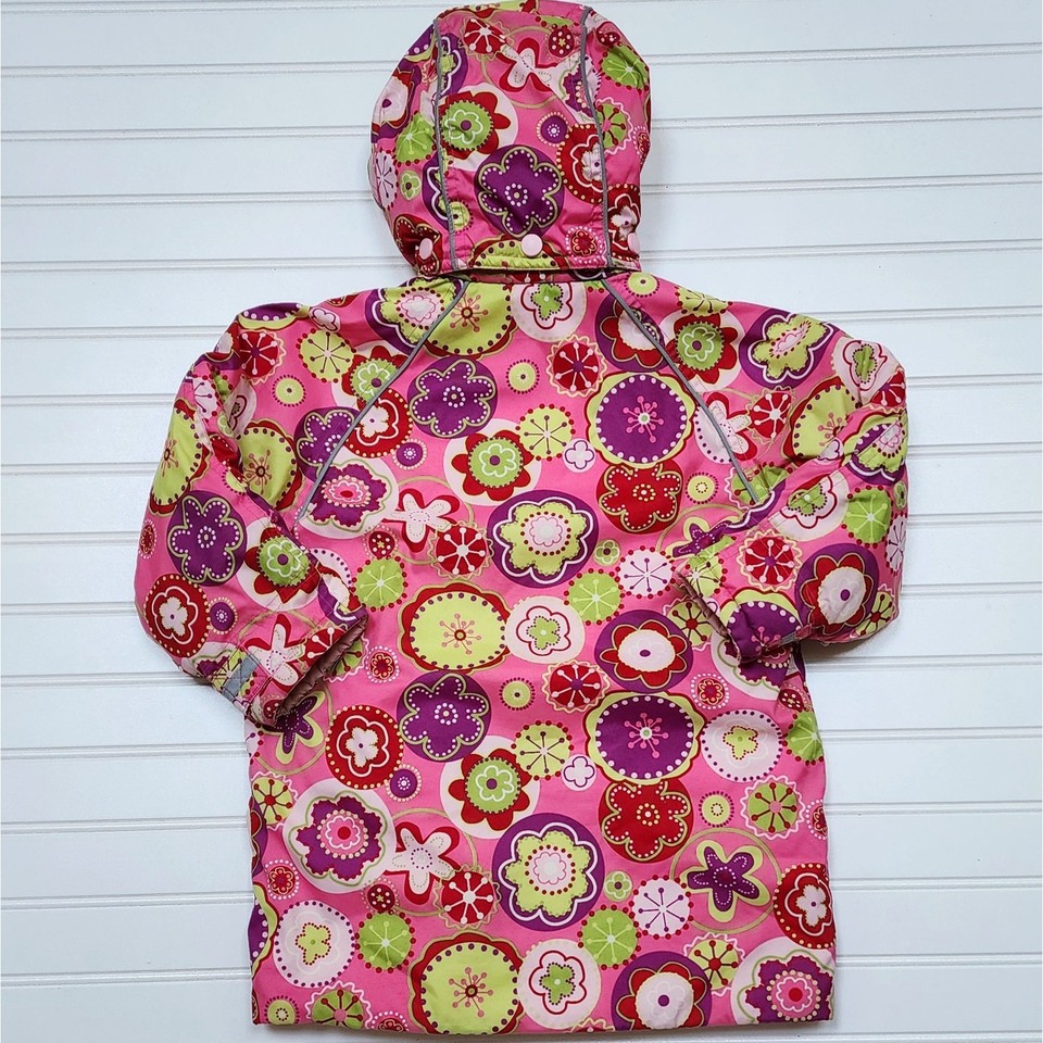 Hanna Andersson Girls Pink Floral Winter Jacket Size 4 Kids | eBay
