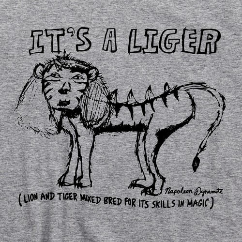 Liger Lion Tiger T Shirt Napoleon Dynamite Flippin Sweet Heck Yes Vote ...