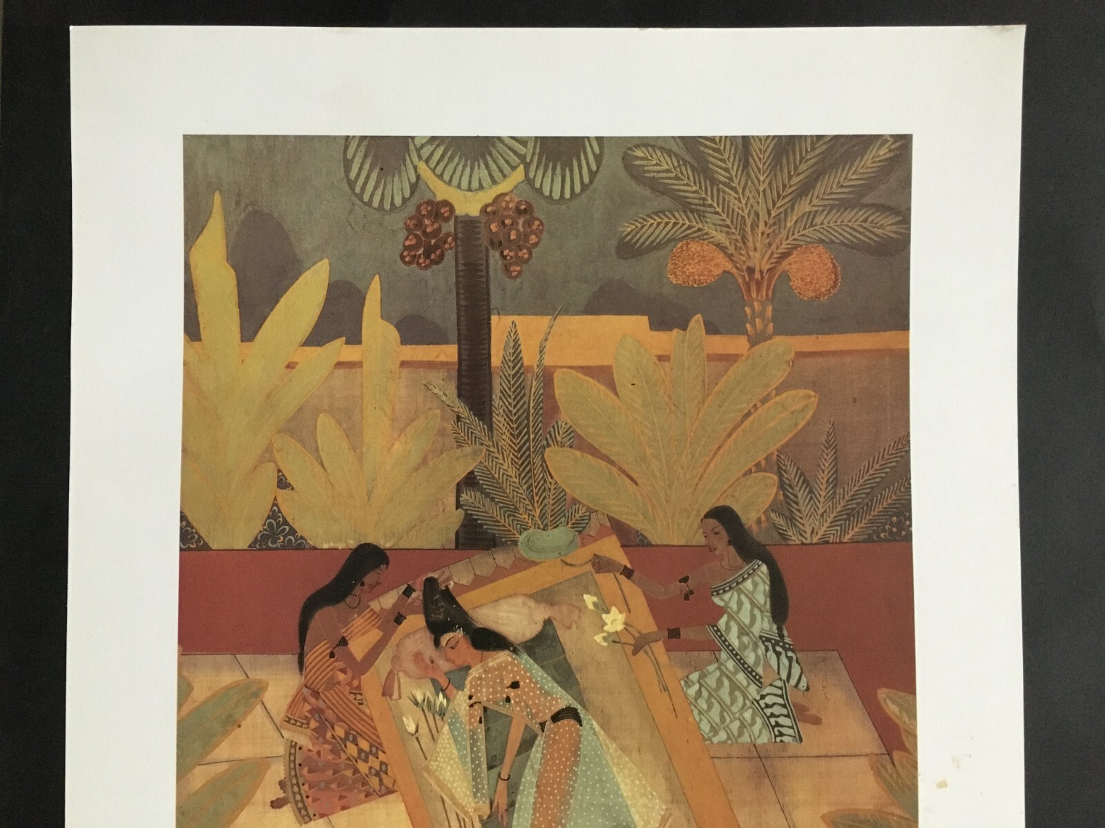 India Vintage Painting Print RADHA'S VIRAHA . By Nandalal Bose 11in x ...