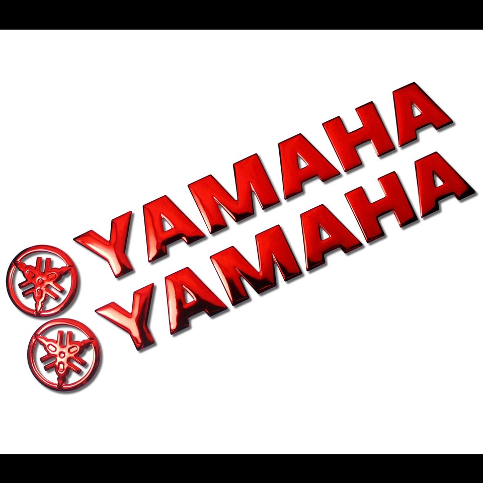 2x 8" x 1.25" 3D Emblem Decal Logo+Letter Polished/Gloss Sticker for ...