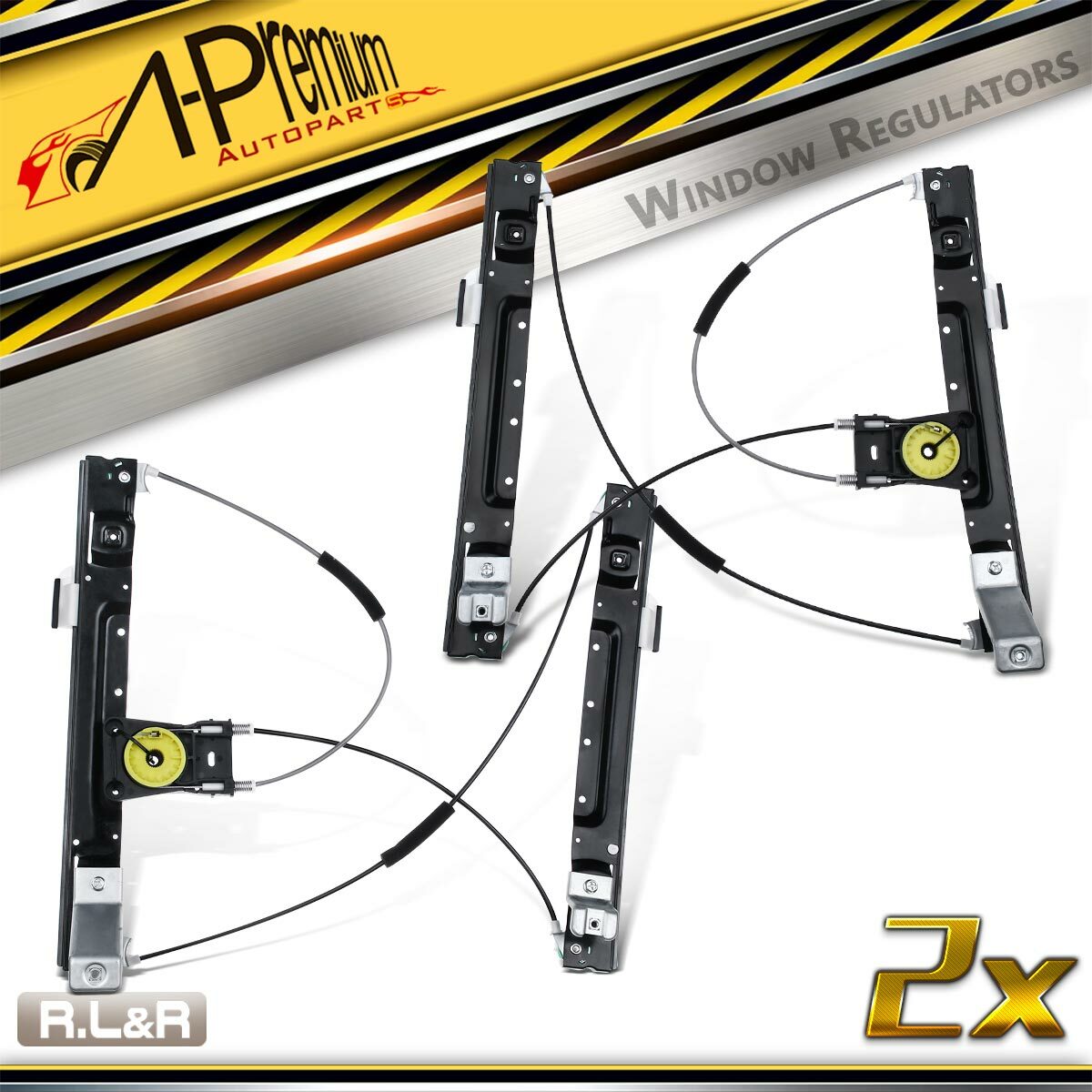 A-Premium 2x Rear Window Regulators w/o Motor for Jaguar XJ XJR X351 ...