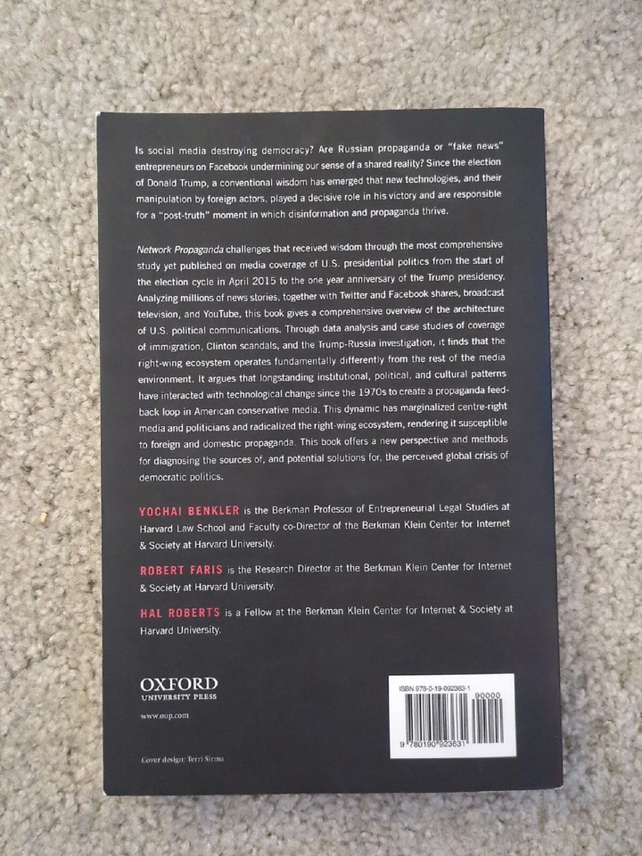 Network Propaganda: Manipulation, Disinformation, and Radicalization in ...