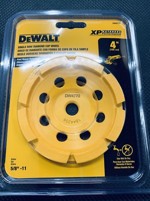 DeWalt DW4770 4" XP Turbo Diamond Cup Wheel Extended Performance | eBay