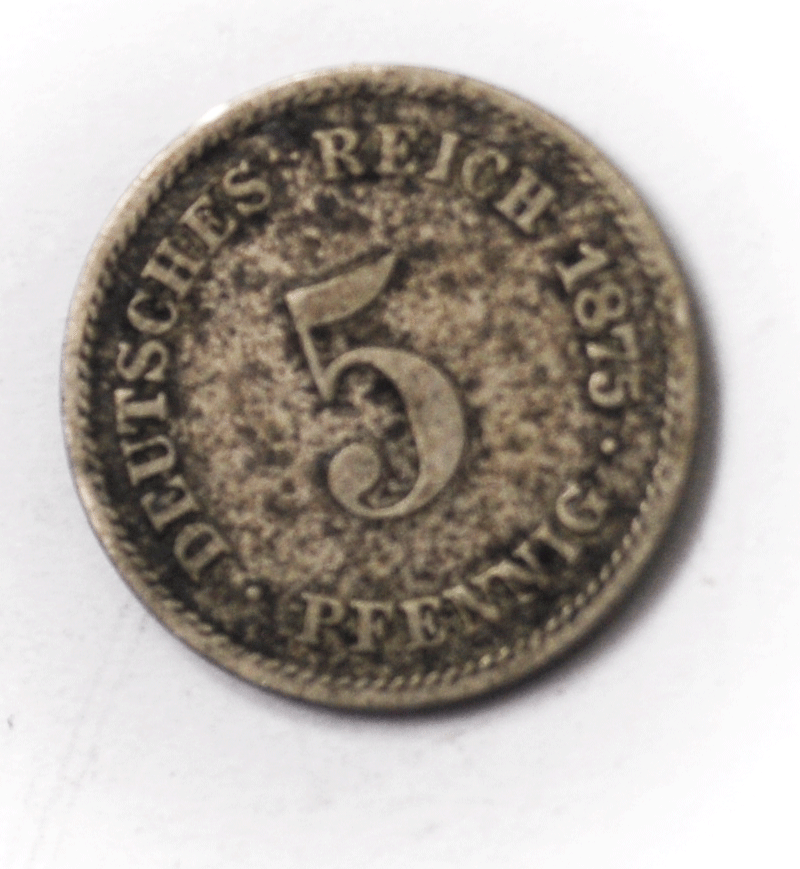 1875 D Germany Empire 5 Five Pfennig Copper Nickel Coin KM# 3 | eBay