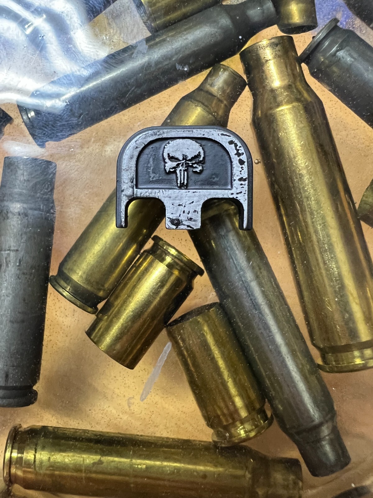 "Punisher" Custom BackPlate for Glock 19, 17 Gen 1-5 Aluminum Cerakote ...