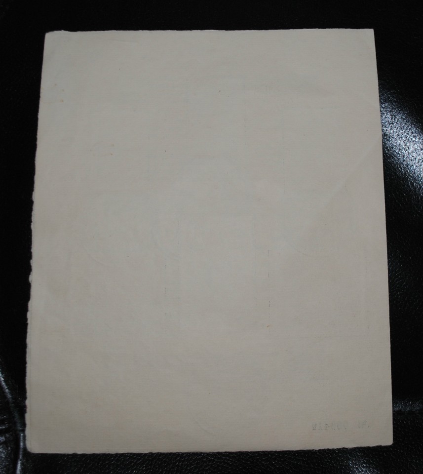 Luxembourg Post Announcement Sheet made of Handmade Laid Paper MiNr 309 ...