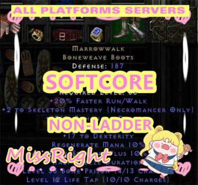 Marrowwalk-Boneweave Boots🌺PC-SWITCH-PS-XBOX🌺Diablo 2 D2R Softcore NON ...