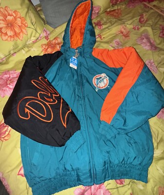 Vintage NFL Miami Dolphins Logo Athletic Puff Jacket Size Men’s Large ...