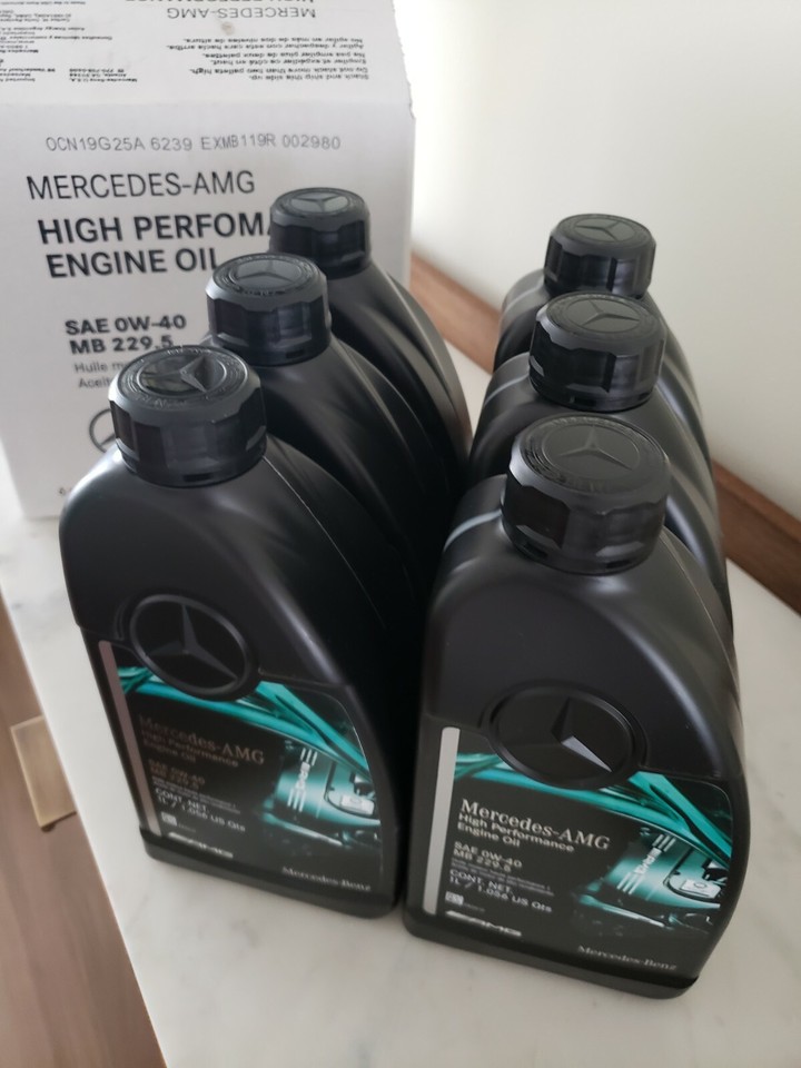 Mercedes-Benz SAE 0W-40 Engine Oil 6L FUCHS SYN A/O MB229.5 | Genuine ...