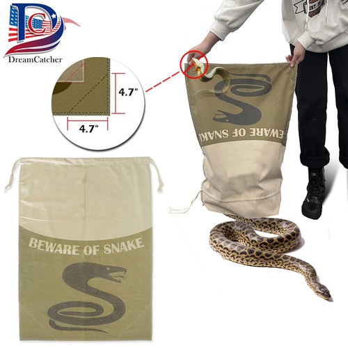 Snake Reptile Bag Drawstring-Sealed Escape-Proof Capture Sack with Safe ...