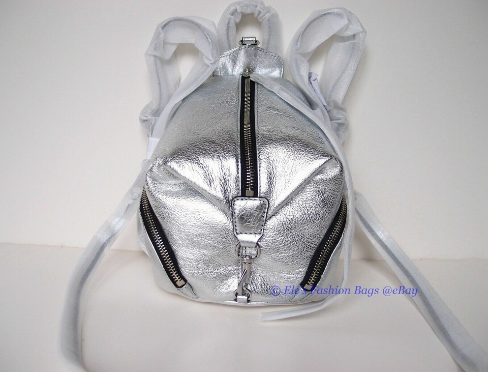 NWT Rebecca Minkoff Julian Mini Leather Backpack Black Grey Navy Pink ...