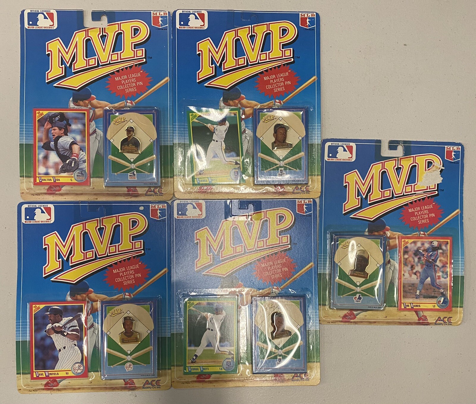 1990 Major League Players Collector Pin Series – Set of 5 – NIB | eBay