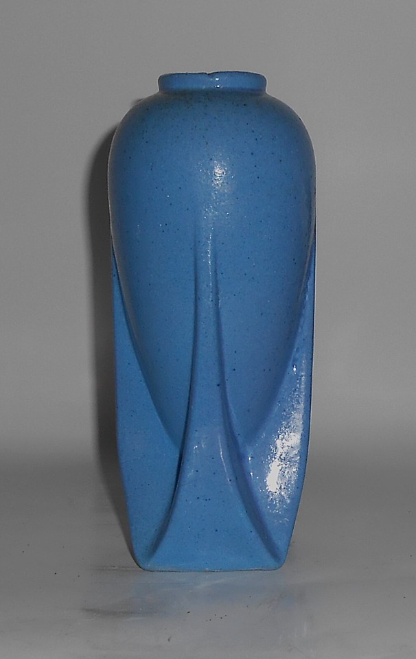VINTAGE Teco Art Pottery Blue Rocket Vase | eBay