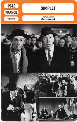 FICHE CINEMA : SIMPLET - Fernandel,Fleuriot,Mathis 1942 | eBay