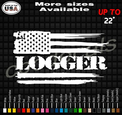 Logger American Flag Vinyl Decal Sticker | Logger Decals / Stickers | eBay