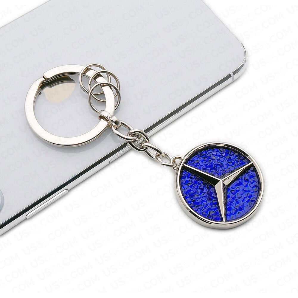 3D Blue Diamond Logo Alloy Car Home Keychain Key Chain Ring for ...