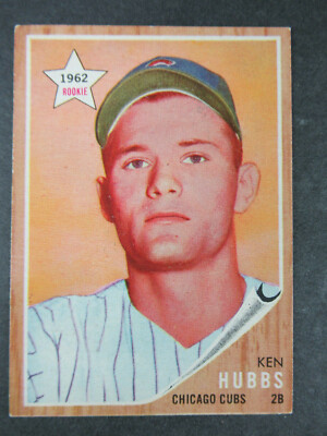 1962 TOPPS BASEBALL CARD KEN HUBBS ROOKIE CARD #461 | eBay
