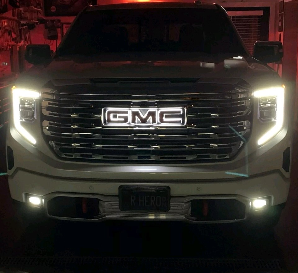 illuminated Grille Emblem Tailgate for GMC Sierra Denali 19 20 21 22 23 ...