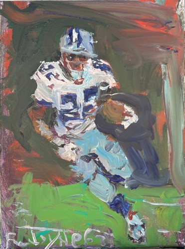 ROBERT JOYNER ORIGINAL Abstract Football Art Dallas Cowboy Painting ...