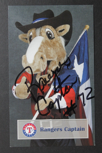 CAPTAIN Mascot Autograph Texas Rangers 3x5 2006 Promo Photo Fan Fest ...