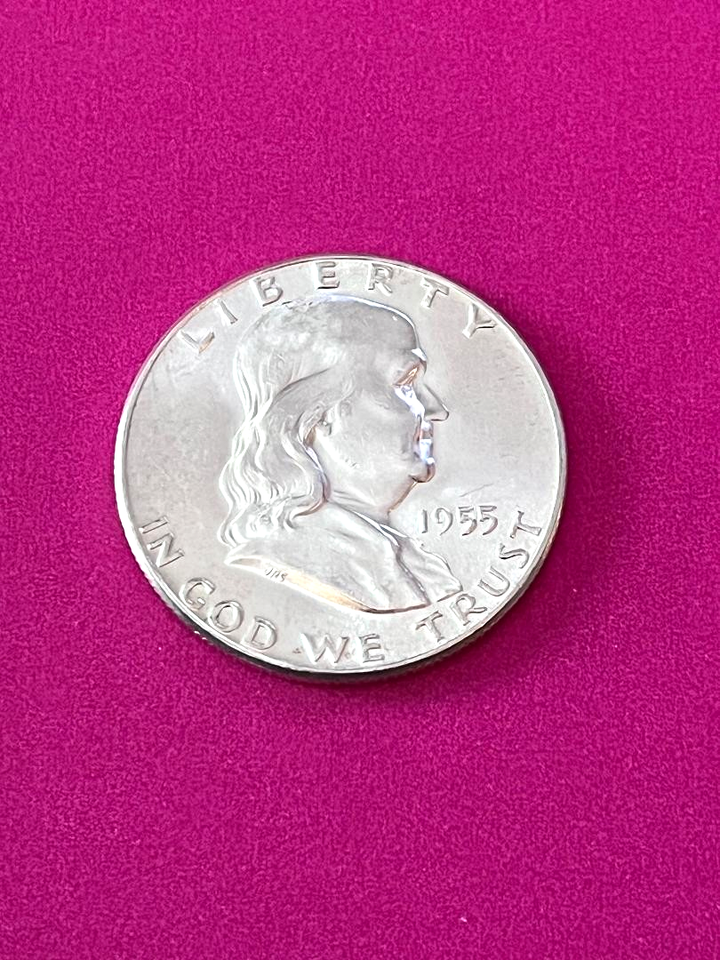 2 - 1955 Franklin Half Dollars 90% Silver | Brilliant Luster | Sharp ...