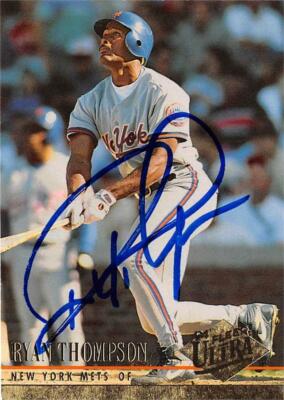 Ryan Thompson autographed baseball card (New York Mets) 1994 Fleer ...