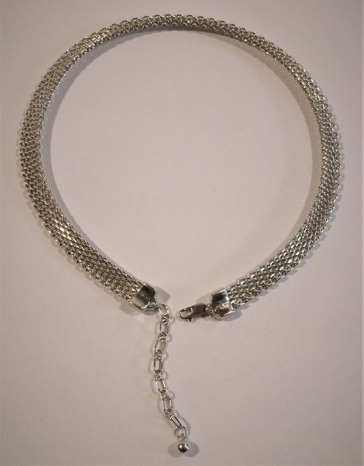 VINTAGE SIGNED GC 925 SOLID STERLING SILVER MESH LINK… - Gem