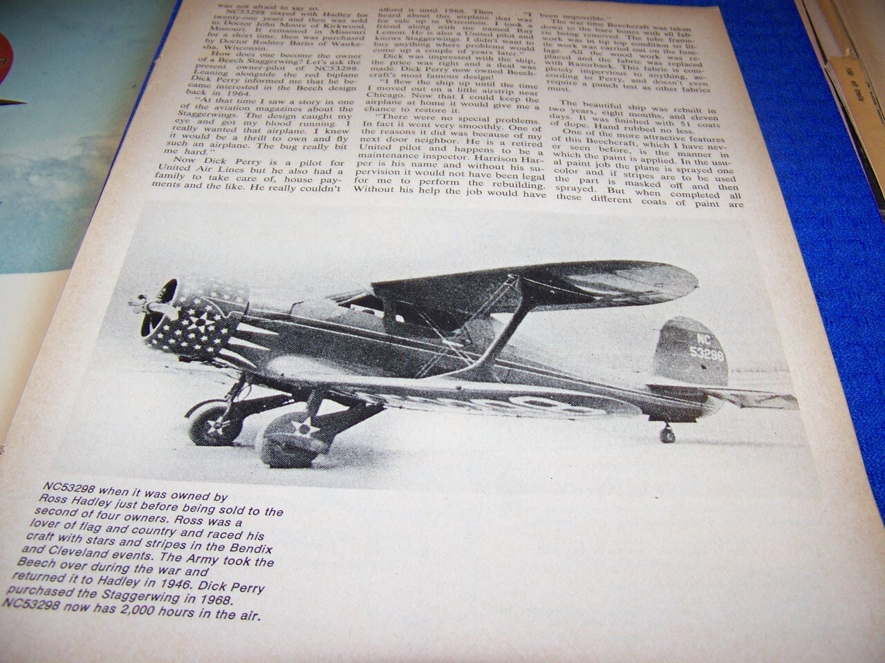 BEECHCRAFT STAGGERWING "CONCOURS STAGGERWING" HISTORY/DETAILS/DRAWINGS ...