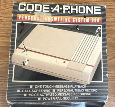 Vtg Code-A-Phone Personal Answering System 900 w/Original Box ...